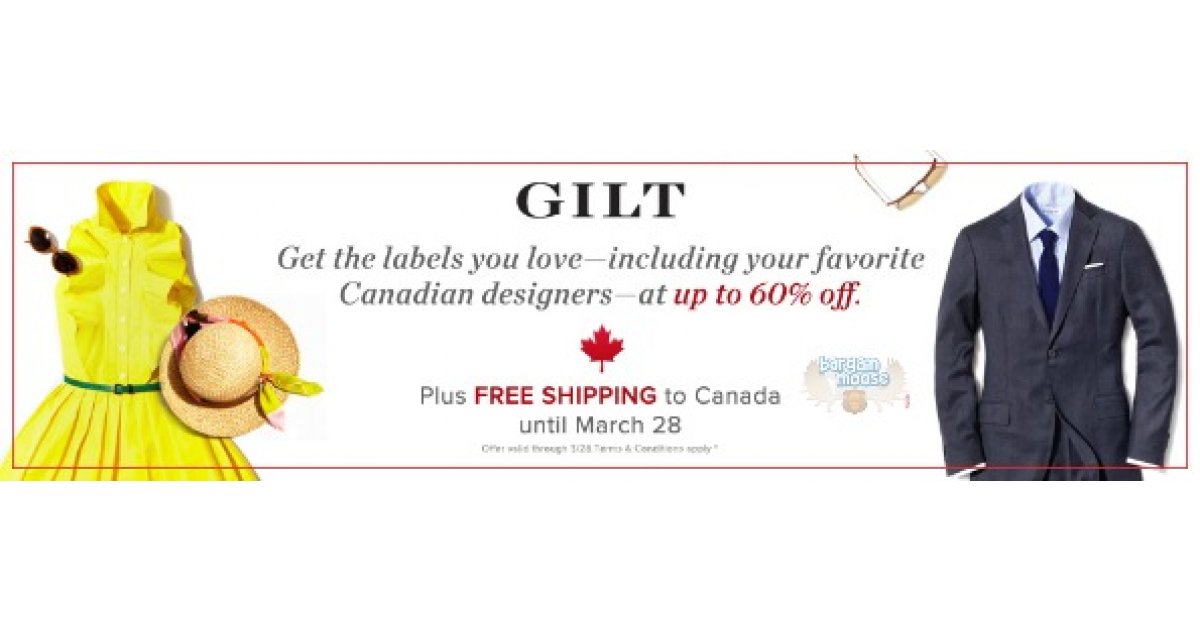 Gilt (US): Free Shipping to Canada