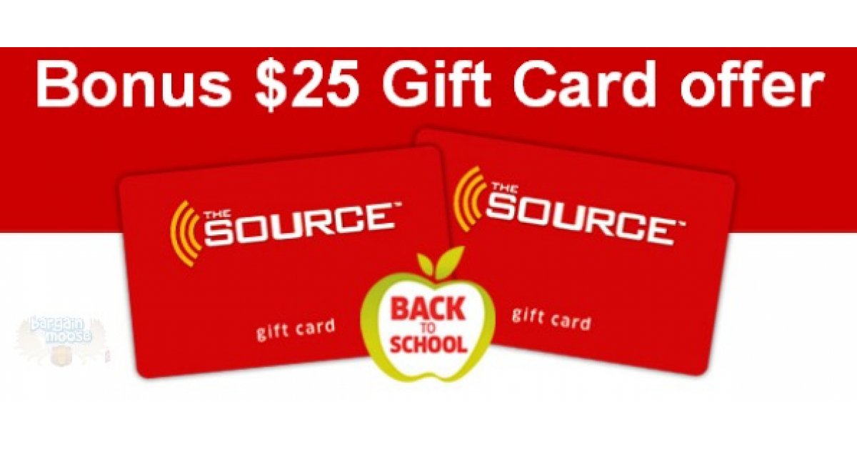 The Source Canada: Free $25 Gift Card With $100 Purchase