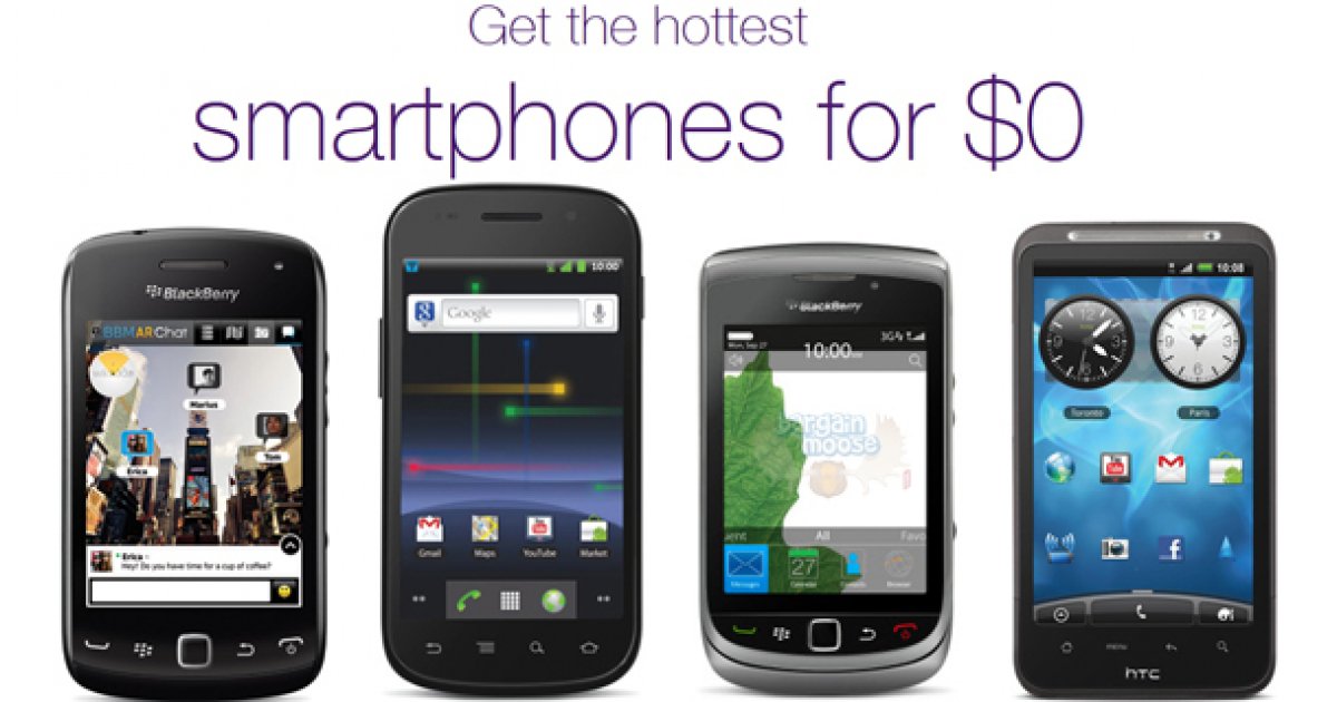 Telus 72 Hour Sale: Cellphones for $0 (On 1 Year Plan)