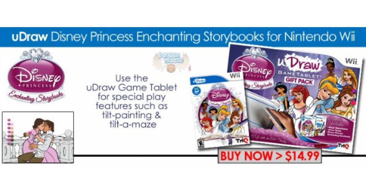 Pricematters Canada: uDraw Disney Princess Game Tablet Gift Pack (Wii ...