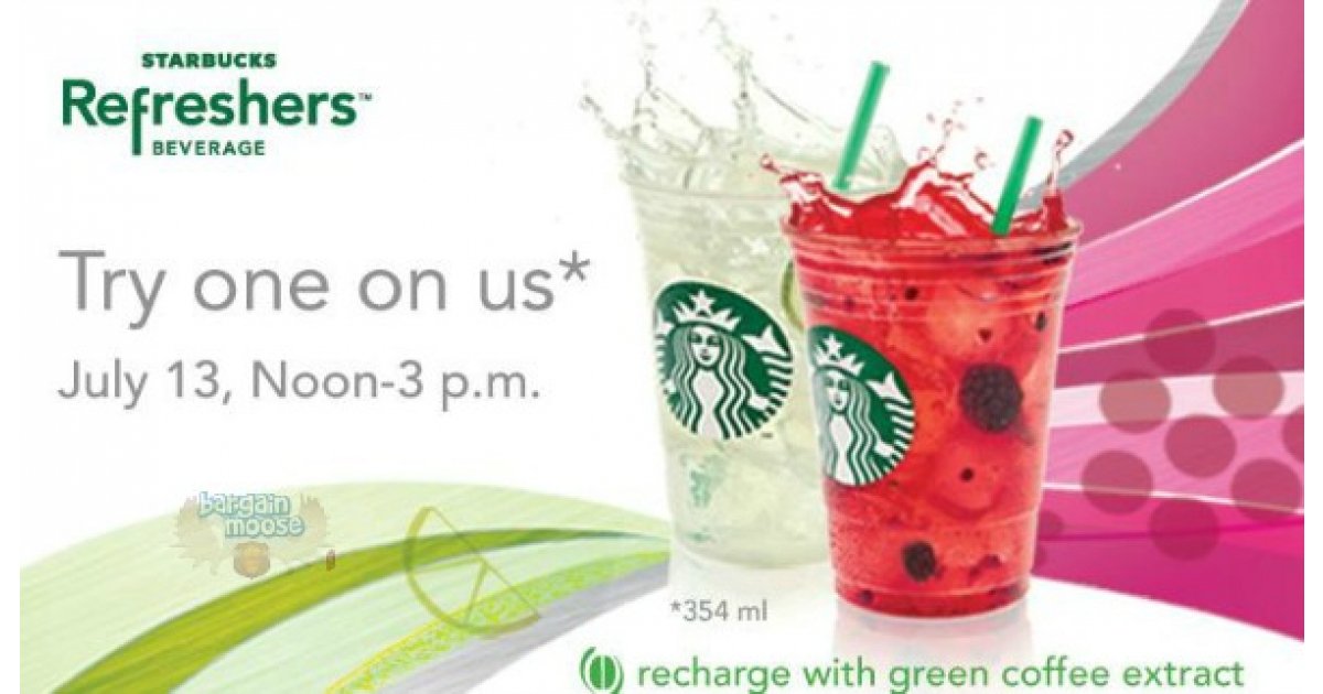 Starbucks: Free Tall Refreshers Beverage July 13th