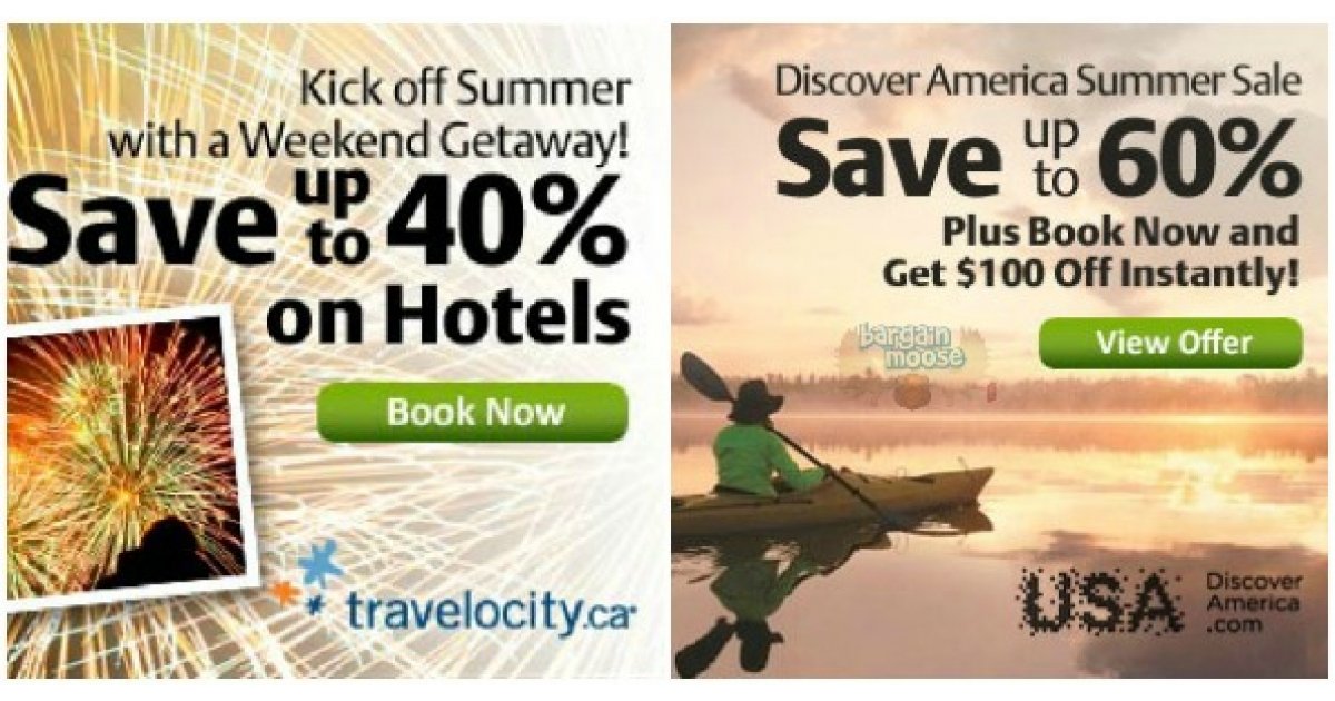 Travelocity.ca: Save up to 60% Off Weekend Hotel Getaways & More
