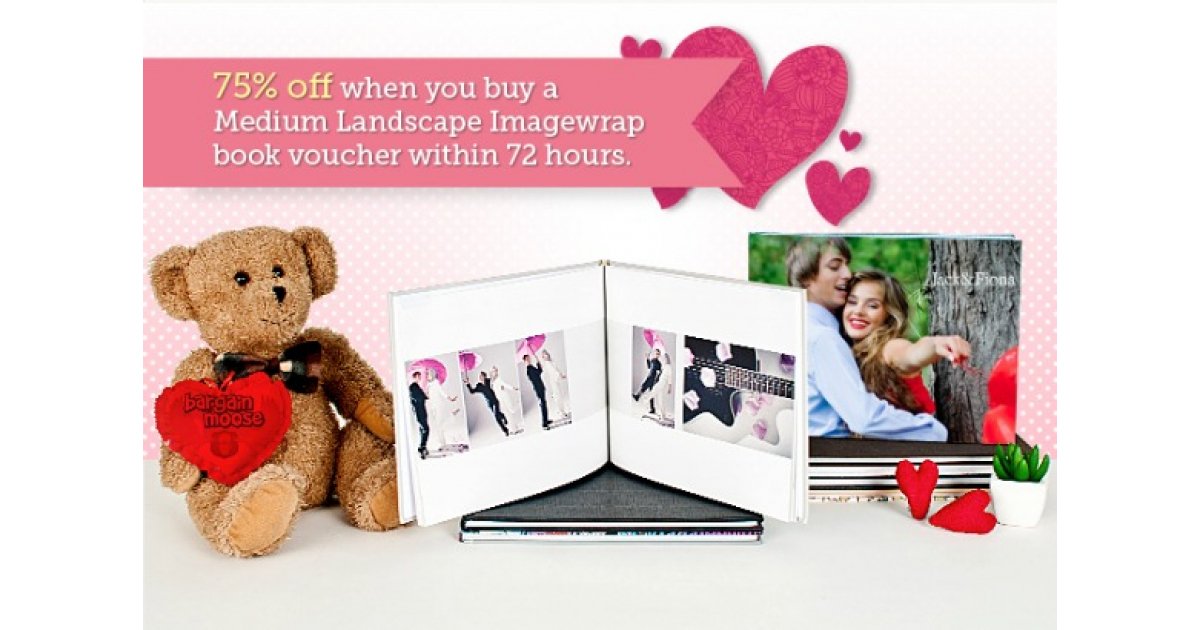 Photobook Canada: Medium Landscape Imagewrap Photobook 75% Off Now $22.60