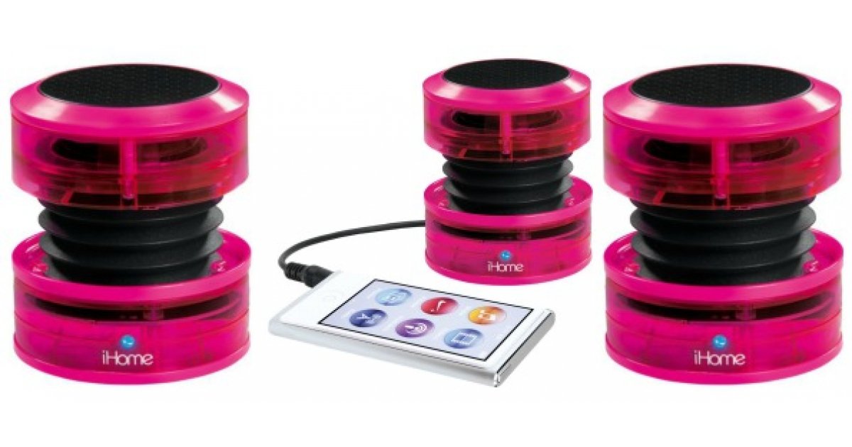 Half Price iHome Neon Portable Pink Mini Speakers Just $10 @ Walmart.ca!