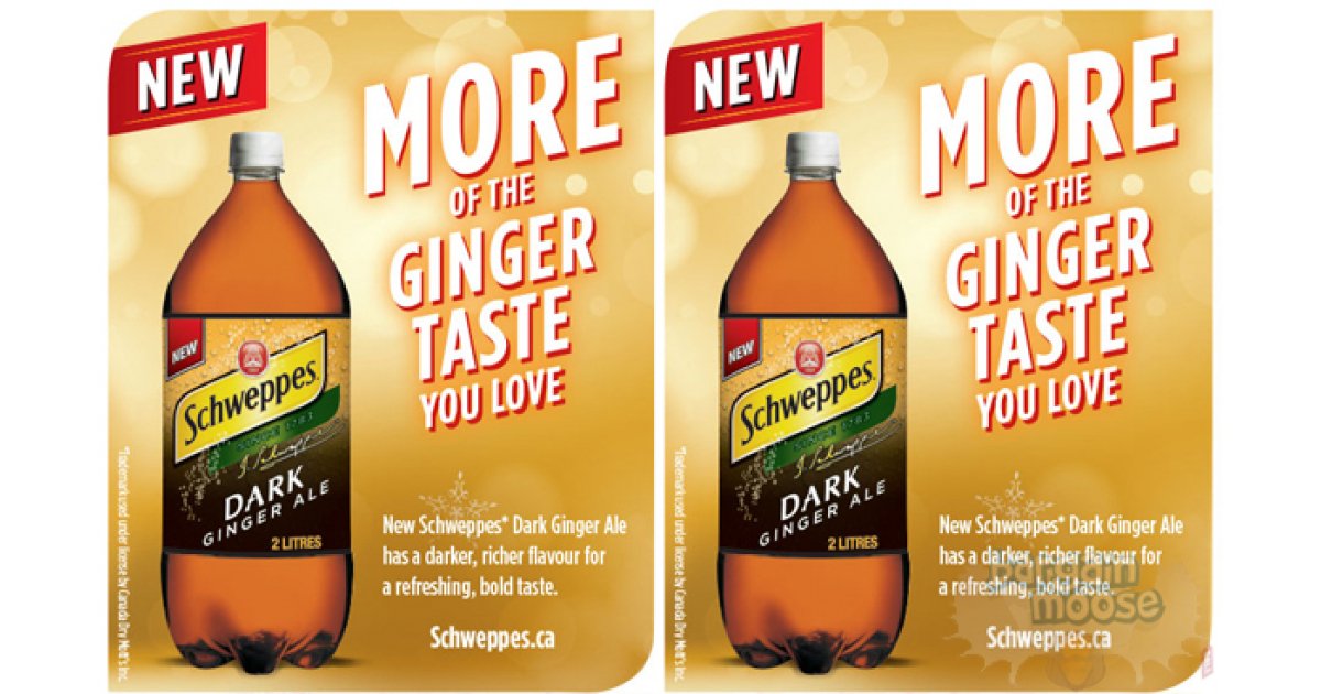 FREEBIE: 2L Schweppes Dark Ginger Ale via Websaver.ca!