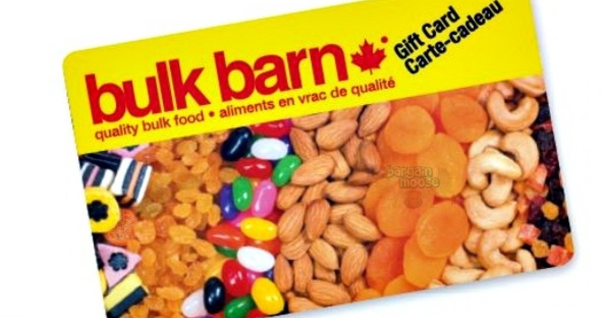 Bulk Barn Free 5 Gift Card With 15 Purchase Bulk Barn Free 5 Gift Card With 15 Purchase
