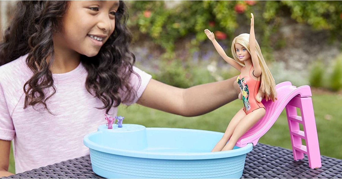 Barbie Doll & Pool Playset with Slide and Accessories $14 @ Amazon