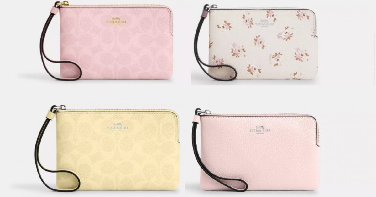 Coach: Corner Zip Wristlets from $33 (59% to 74% Off)