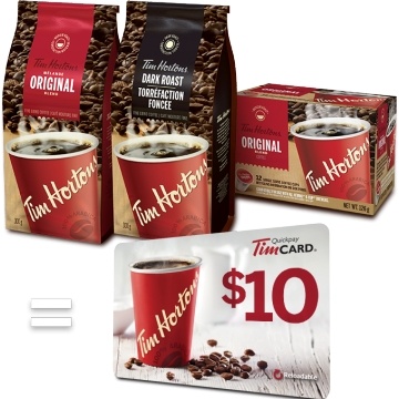 Get $10 Tim Hortons Gift Card Free With The Purchase Of 3 Products